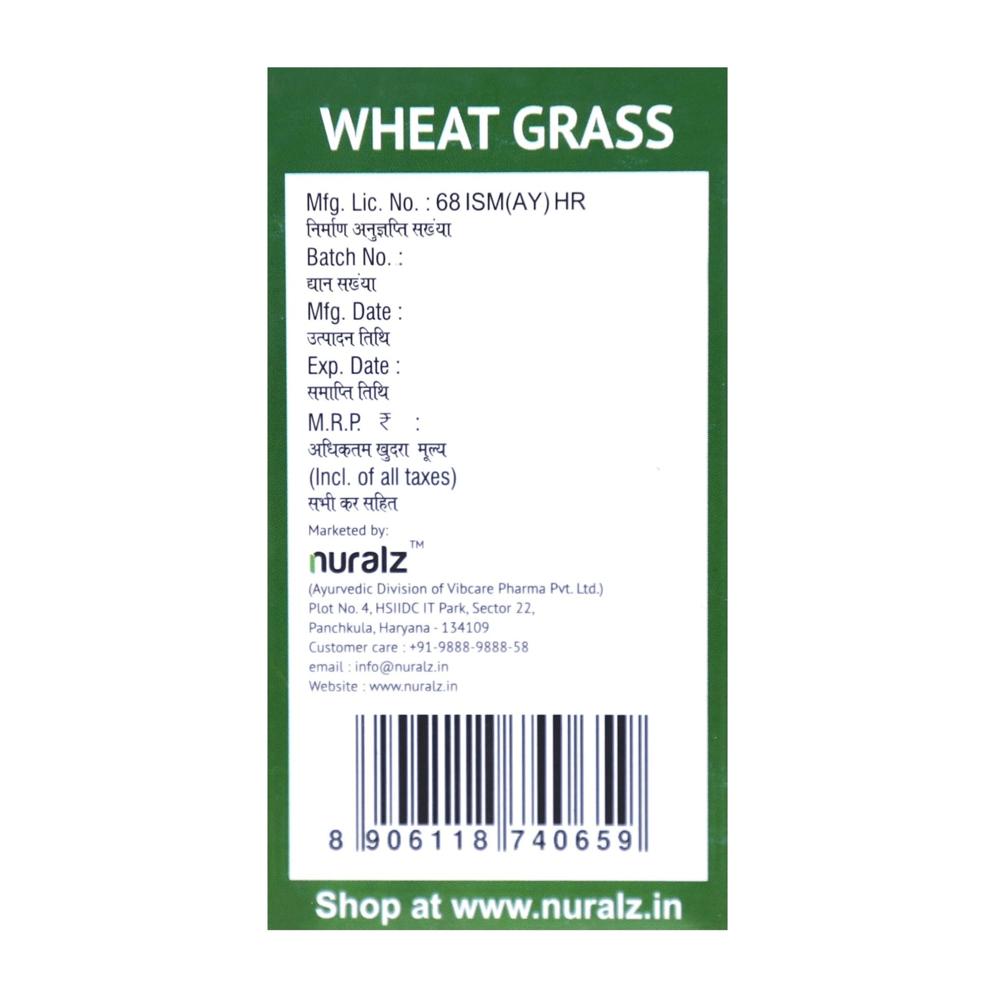 Nuralz Wheatgrass Tablets (60 Tablets) – Uniherbs India